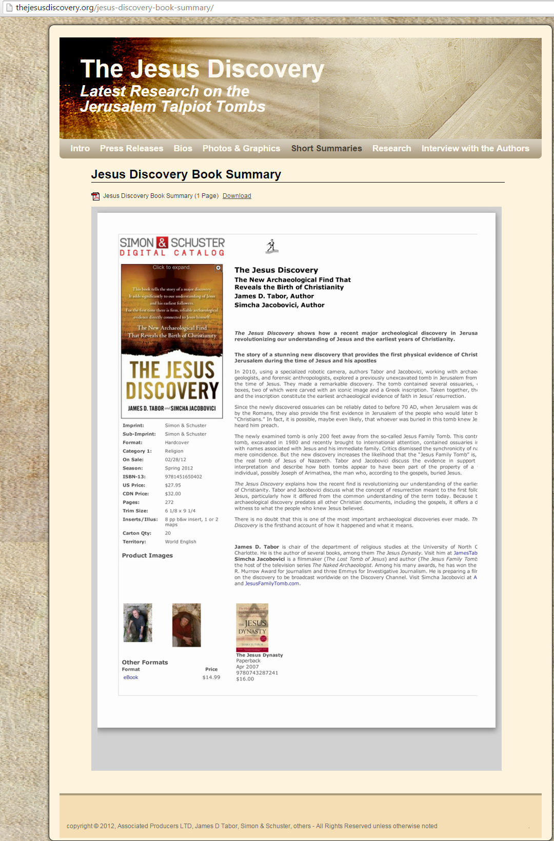 James Tabor’s false grave of Jesus discovery is an agenda to ...